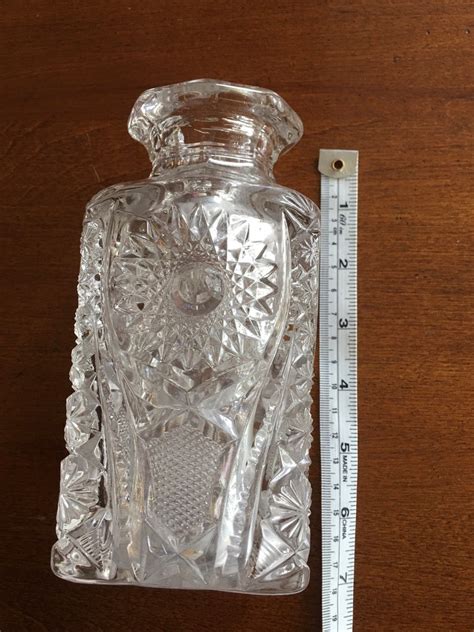 Antique Cut Glass Decanter Etsy