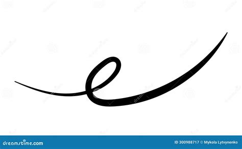 Simple Curved Calligraphy Line Curved Line With Curl Swish Wave Stock Vector Illustration Of