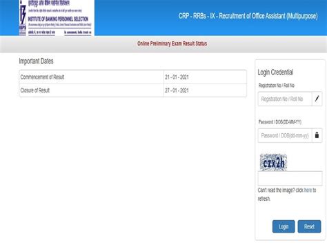 IBPS RRB Clerk Result Download Office Assistant Prelims Result Ibps In Check Direct