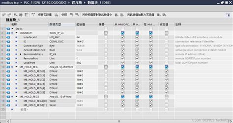基于modbus tcp实现epics与西门子s7 1200系列1215c plc的通信 epics plc电机 csdn博客