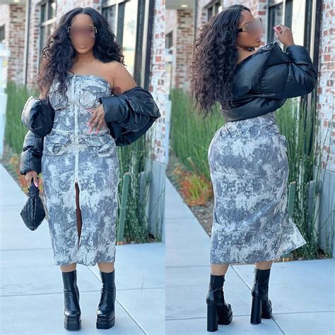 A Tie Dyed Pocket Strapless Long Dress With Fashionable Work Style Zippered Women S Cargo