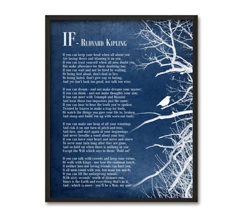 If By Rudyard Kipling Poster Inspirational Poster If Poem Student