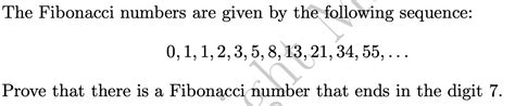Solved The Fibonacci Numbers Are Given By The Following Chegg Com