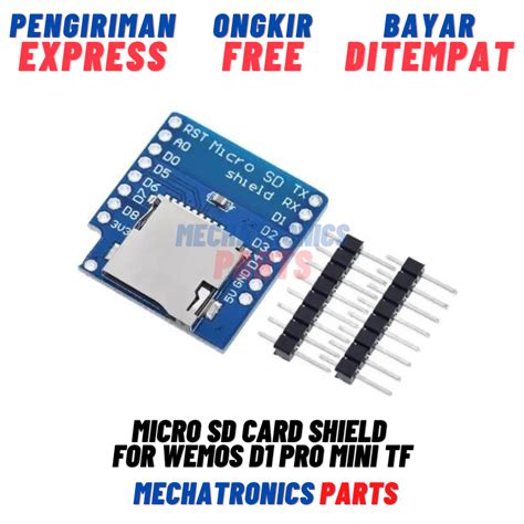 Micro Sd Card Shield For Wemos D1 Pro Mini Tf Shopee Malaysia