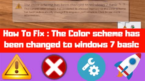 How To Fix The Color Scheme Has Been Changed To Windows Basic