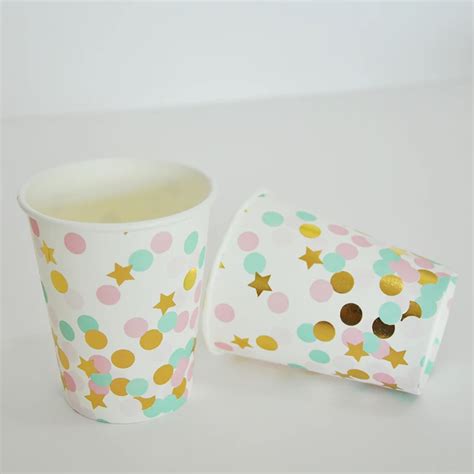 10 шт Золотая Звезда точка фольги бумажные десертные тарелки одноразовые украшения для дня