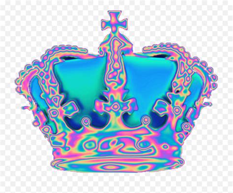 Vaporwave Aesthetic Crown Freet Clipart Holographic Aesthetic Png