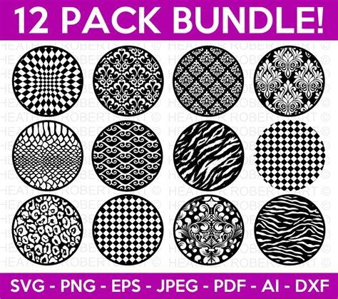 Circle Pattern Svg Bundle Checkered Circle Svg Circle Svg Pattern