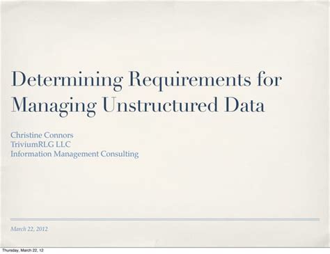 Requirements For Managing Unstructured Data Pdf Search Internet