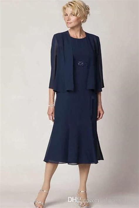Mother Of The Groom Dresses Summer Navy Blue Evening Elegance Sheath