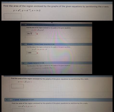 Solved Find The Area Of The Region Enclosed By The Graphs Of