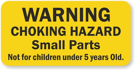 Choking Hazard Labels Grab A Label In Dispenser Box