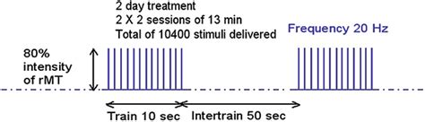 20 Hz Rtms Paradigm Rmt Resting Motor Threshold Sec Seconds Min