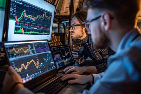 a man is working on a computer with a graph showing the graph premium ai generated image