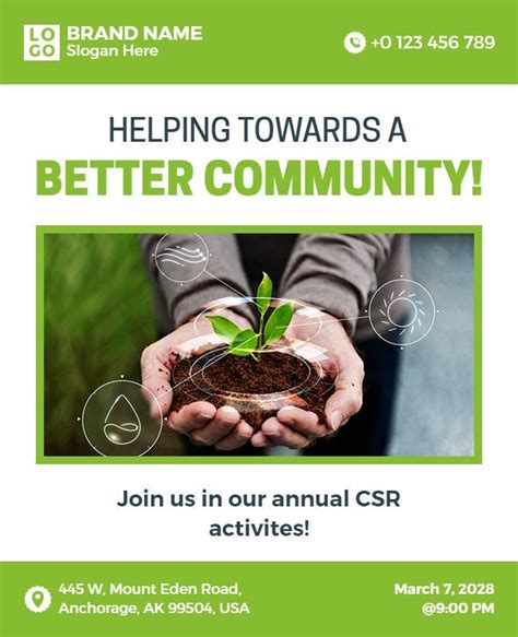 Community Service Event Promotional Flyer Template