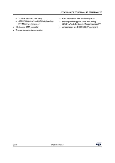 stm32l462ve stm32l462ce datasheet stmicroelectronics 32 bit mcu fpu