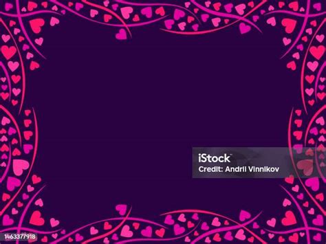 발렌타인 데이를위한 마음의 프레임 레드 하트 테두리 텍스트를 위한 공간이 있는 하트로 만든 수평 프레임 초대장 전단지 및 인사말