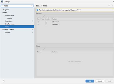 intellij idea todos in java classes are not showing in todo list