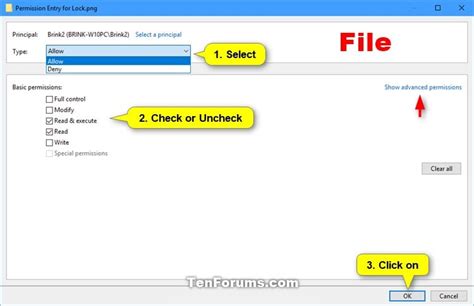 Change Permissions Of Objects For Users And Groups In Windows 10 Tutorials