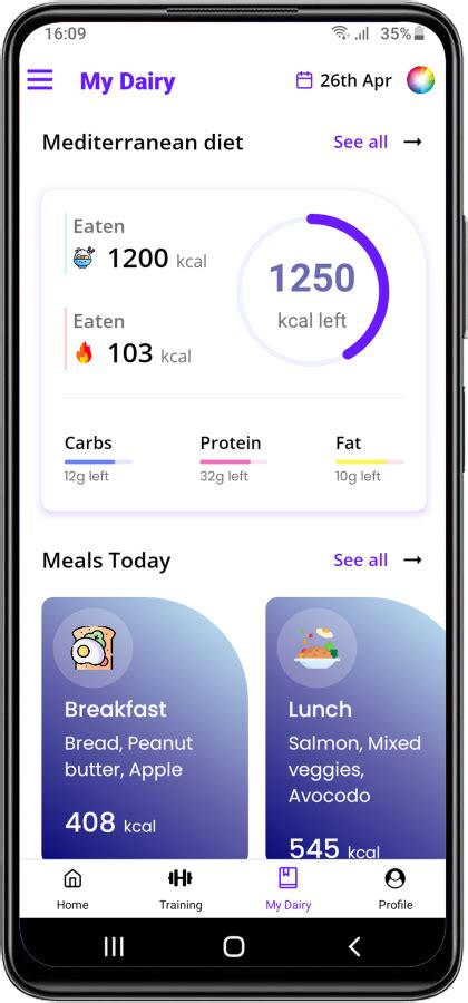 Diet Plan Nutrition Plan Nutrition Tracker React Native Ios Android App Template By Vg Infotec