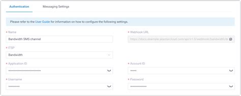 Set Up An SMS Channel For Bandwidth