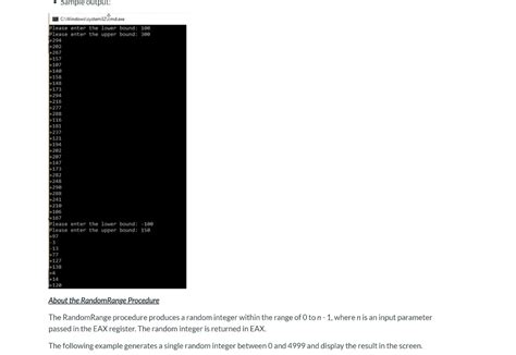 Solved Betterrandomrange Procedure The Randomrange