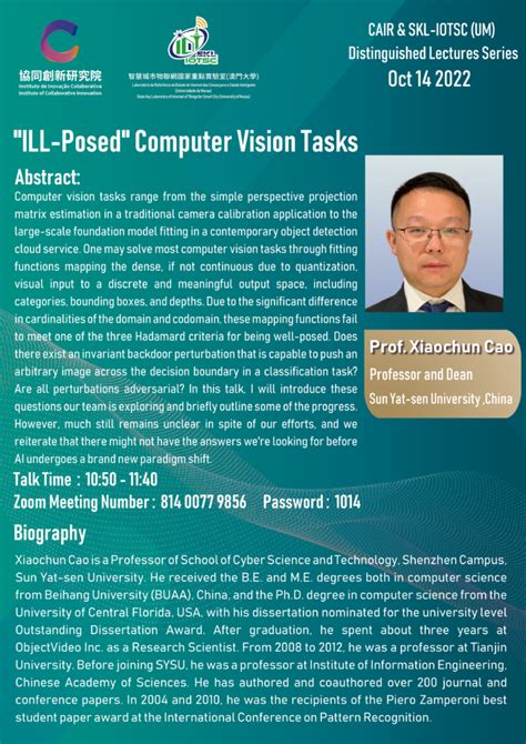 Cair And Iotsc Distinguished Lectures Series Workshop On Ai Security And Forensics Speaker Prof