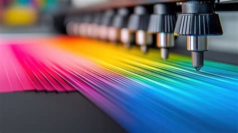 Precision Plotter Printing Calibrating Cmyk Heads Depositing Ink Across