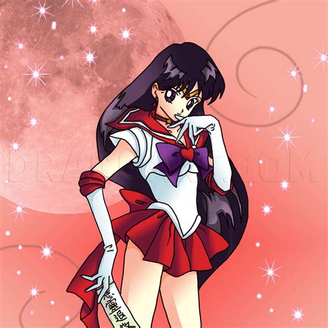 How To Draw Sailor Mars Step By Step Drawing Guide By Koreacow Dragoart