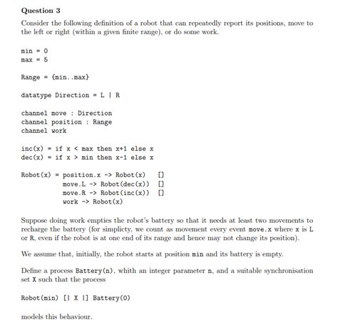 Solved Question 3 Consider the following definition of a | Chegg.com
