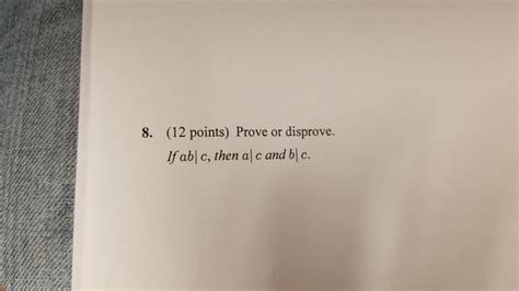 solved 12 points prove or disprove if ab c then a c
