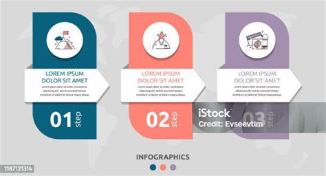 벡터 인포 그래픽 평면 템플릿 사각형 및 세 다이어그램에 대한 화살표 그래프 3 개의 원이있는 비즈니스 개념 콘텐츠 순서도 단계 타임라인 레벨 마케팅 프레젠테이션 0명에