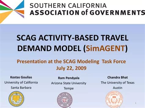 Ppt Scag Activity Based Travel Demand Model Simagent Powerpoint