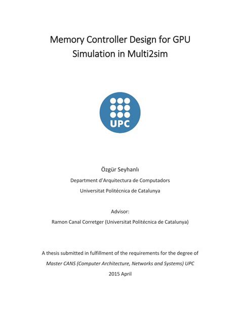 Pdf Memory Controller Design For Gpu Simulation In Multi2sim Dokumen Tips