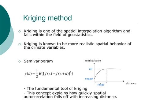 Ppt Spatial Interpolation Of Monthly Precipitation By Kriging Method
