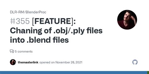 Feature Chaning Of Obj Ply Files Into Blend Files Issue Dlr Rm Blenderproc Github
