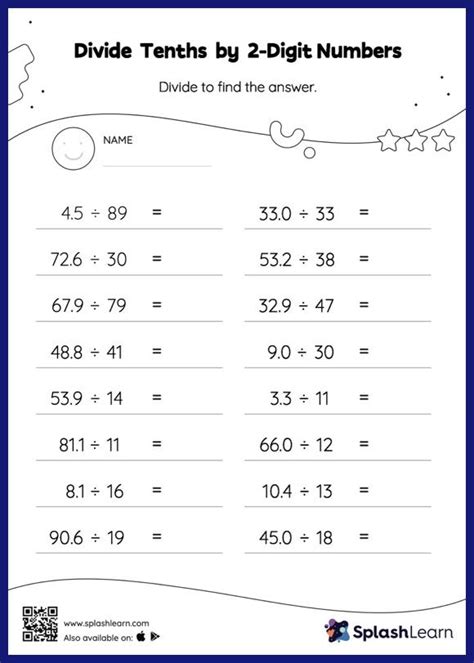 Divide Decimals By Whole Numbers Worksheets Free And Printable