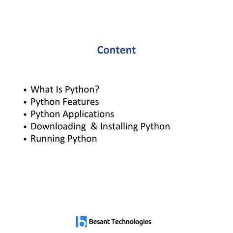 Besant Technologies Online 🐍 Begin Your Python Journey With Besant