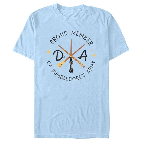 Mens Harry Potter Proud Member Of Dumbledores Army Graphic Tee Light
