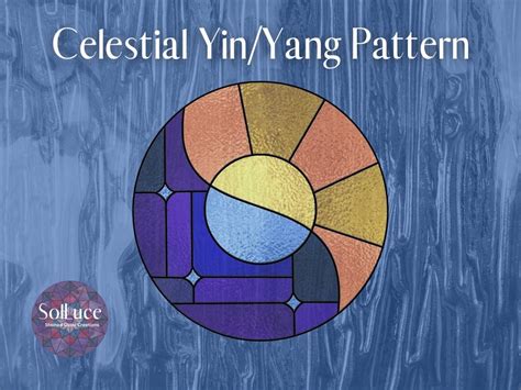 Celestial Yinyang Stained Glass Pattern Etsy