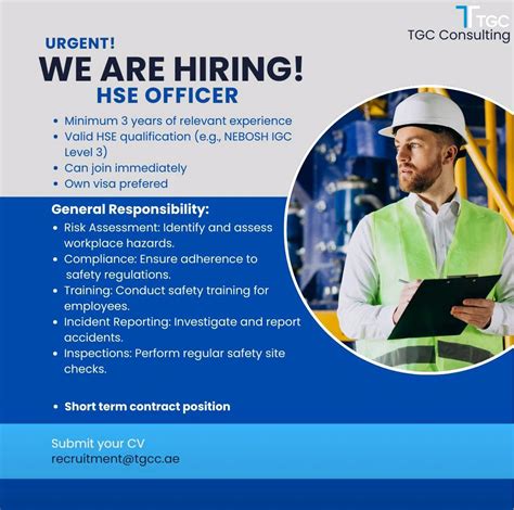 Hse Officer Uae About Role Job Title Hse Officer Type Short Term Contract Key