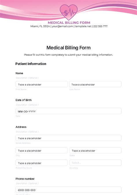 Free Patient Information Form Template To Edit Online