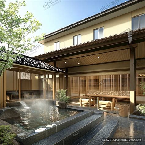 Ai创作图日本风格饭店酒店 私汤池 御汤苑 日式宾馆日式酒店 锦水馆宫岛 枯山水酒店 汤之岛屋 汤宅 和式酒店 京都酒店 汤泉行宫 日式宾馆 和式旅馆 日式风格会所 日本宾馆 昵图网