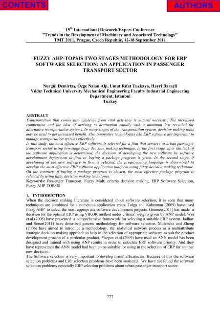 Fuzzy Ahp Topsis Two Stages Methodology For Erp