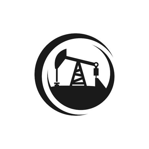 Industry Icon Logo Oil Production Symbol Vector Eps 10 Premium