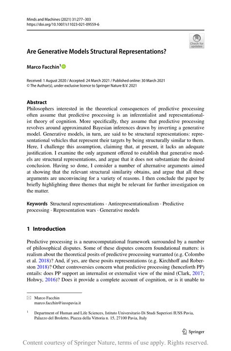 Are Generative Models Structural Representations Request Pdf