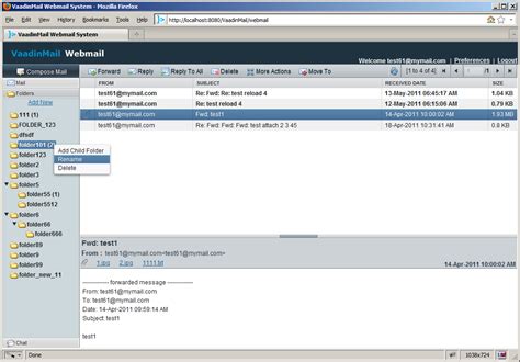 JAVA J2EE Projects VaadinMail Webmail System