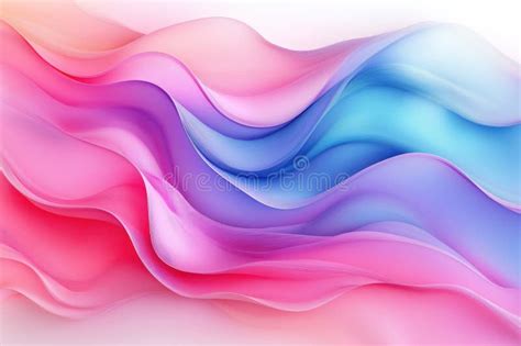 Abstract Design With Soft Pastel Colors Pink Blue Wavy Blurred Lines Create Dynamic Wave