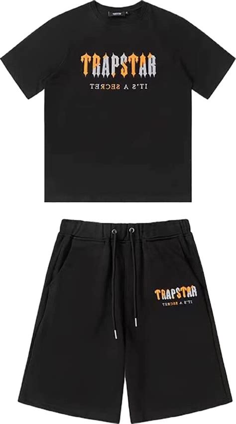 Silver Basic Trapstar Tracksuit Mens Trapstar Embroidered T Shirt And Shorts Set Cotton Summer
