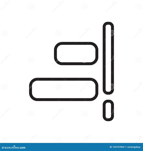 Right Align Line Spacing Vector Illustration